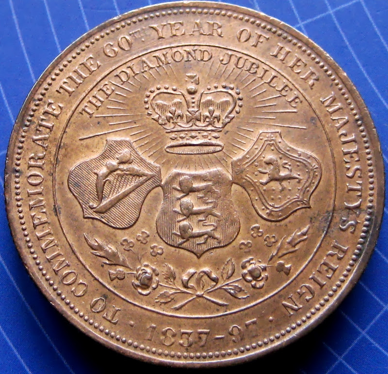 1897 Queen Victoria Diamond Jubilee Four Generations Medal Very Fine ...