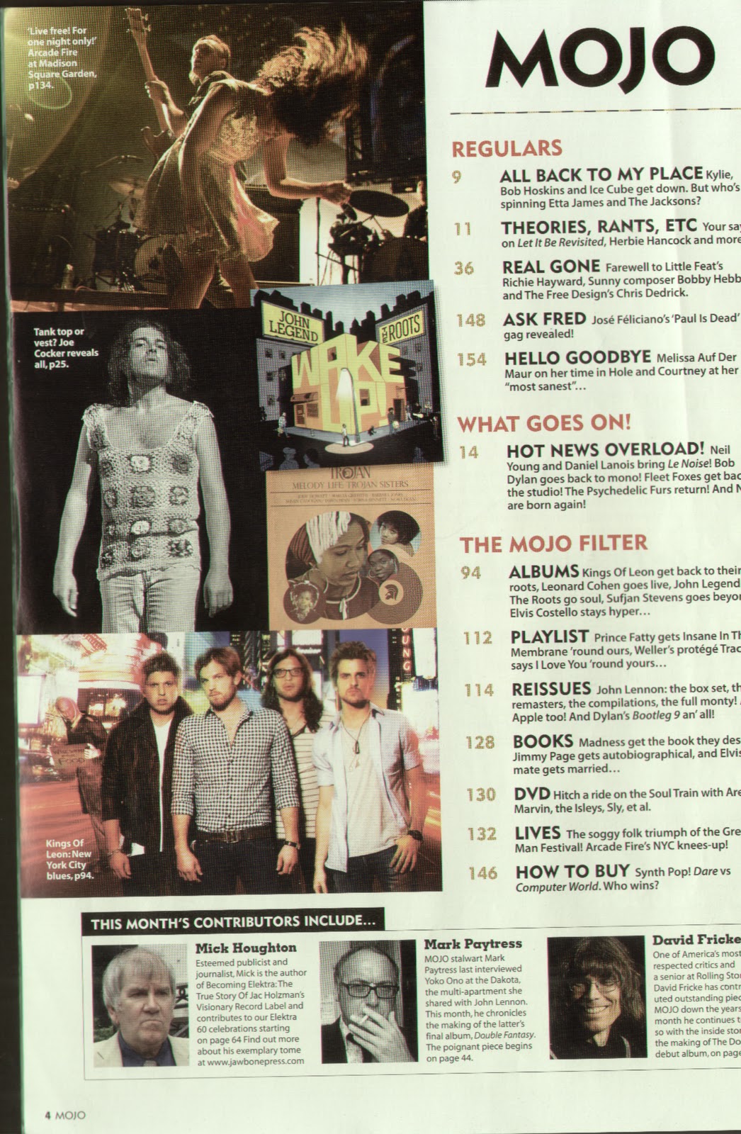 Laura Black - Media Studies: Analysis of MOJO Magazine - November 2010