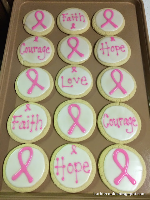 Kathie Cooks...: Breast Cancer Awareness Cookies