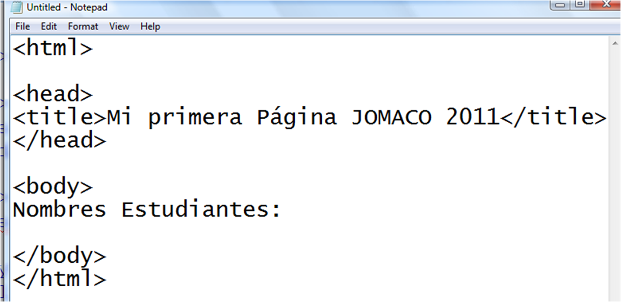 USO PEDAGÓGICO DE LAS TIC: Taller 1 - HTML