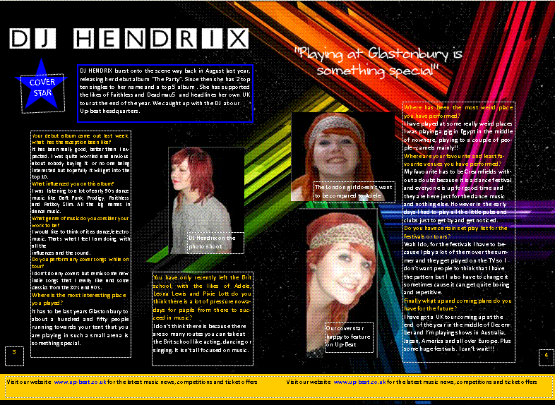 Up-Beat: Drafting text/page layouts