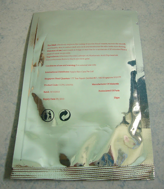 Sleepy Beauty : Apple Skin Care Eye Mask