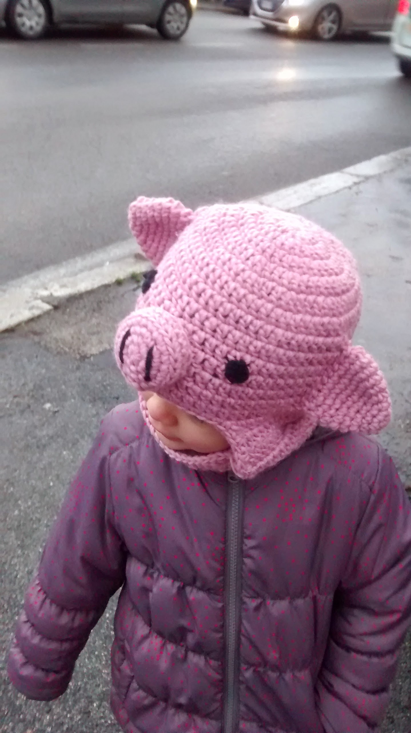 Crochet Pig balaclava!