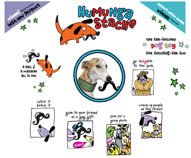 Humunga Stache Dog Toy by Moody Pet, Mini