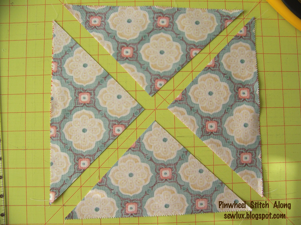 Sew Lux Fabric : Blog: Pinwheel Stitch Along: Week 2 - Stitch Your Blocks