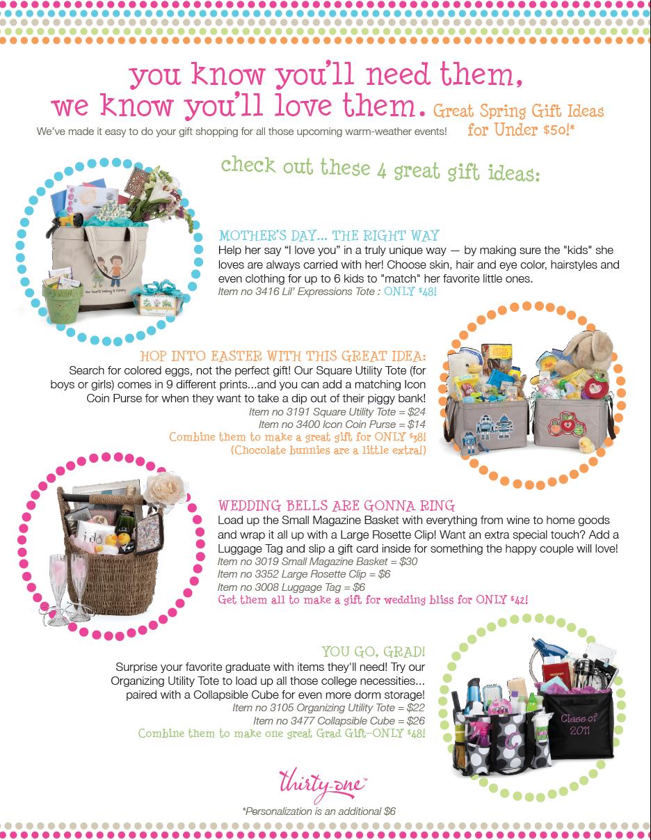 Ginger's 31 Gifts: Spring Gift Ideas