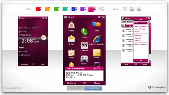 Windows phone themes