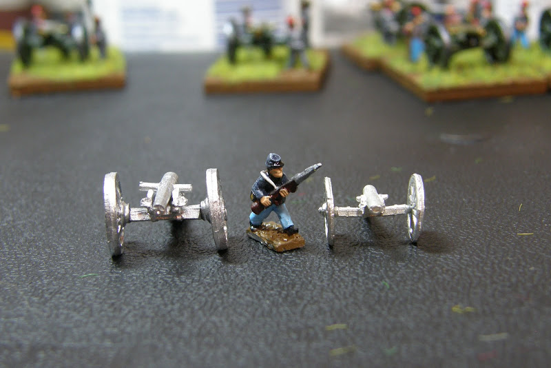 On Campaign: ACW 10mm painted US and CSA Artillery and Limbers