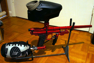 Random stuff I make: Rebar Paintball gun / marker display stand