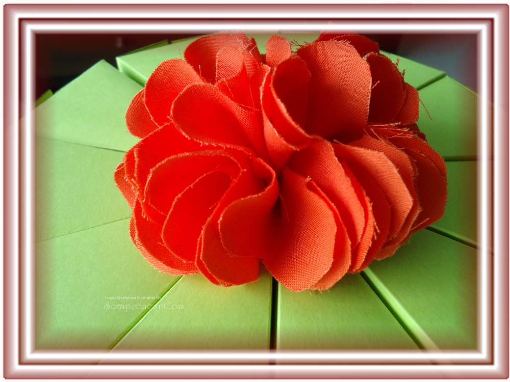 Jinky's Crafts & Designs: Fabric Frilly Flower Using Cricut Paper Template