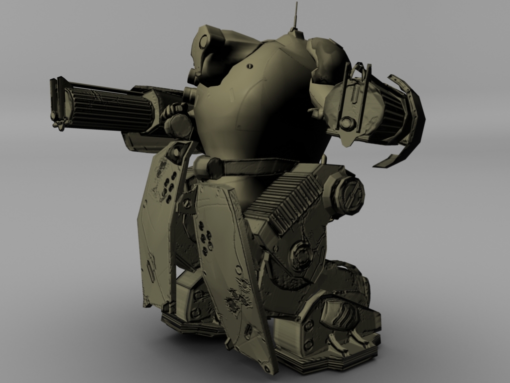 Som Downs: C.O.G. Silverback - Low Poly Model Day 3