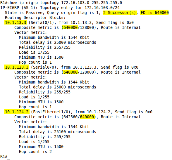 Hacking Cisco: Lab 56 - EIGRP Traffic Engineering with the Delay