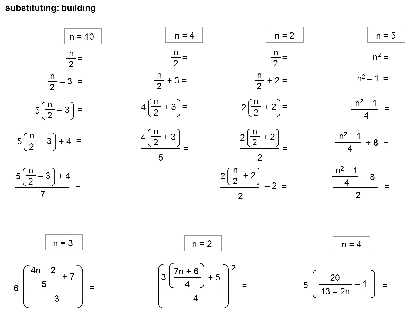 MEDIAN Don Steward mathematics teaching: substituting steps