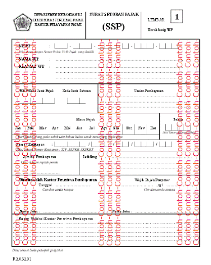Surat Setor Pajak (SSP) - widuri