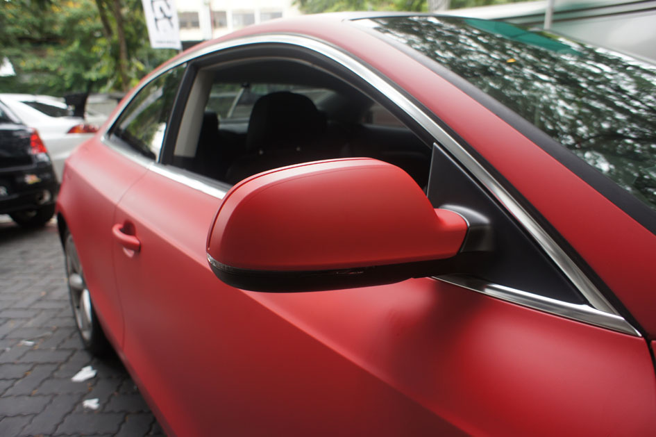 New Horizons - FlamezGraphics Portfolio: Our Matt Red Audi A5 Full Wrap ...
