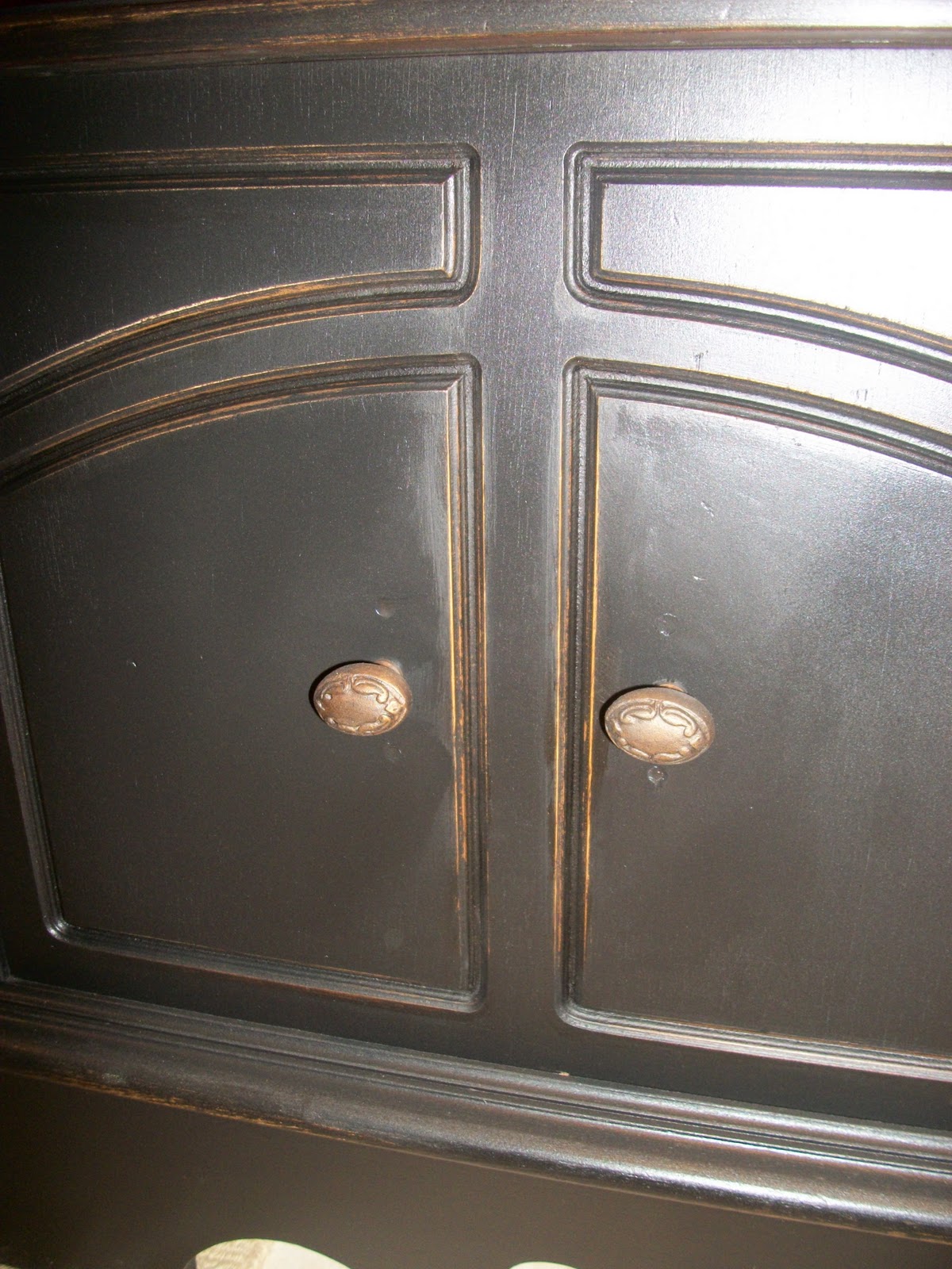 Designer Dropout: Black Distress Bench - Lane Hope Chest - SOLD