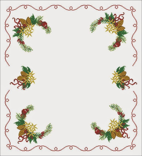 Tablecloths sample - Counted cross stitch patterns and charts