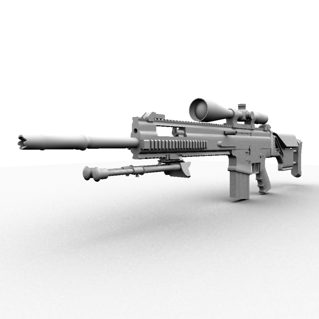 Kevin's 3DCG Portfolio: FN SCAR-H SSR (Sniper Support Rifle) (Autodesk ...