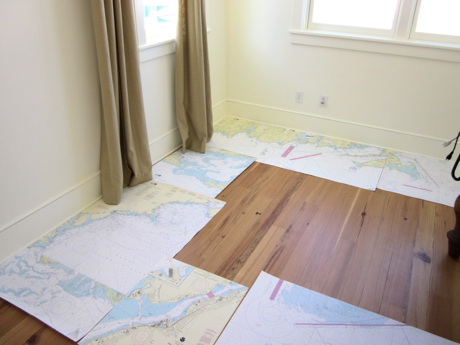 Concord Green: How to use Nautical Charts to Map out a Feature Wall