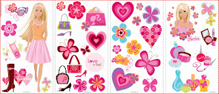 YOUNGSPACES ™: BARBIE wall stickers.....now in store!!!!