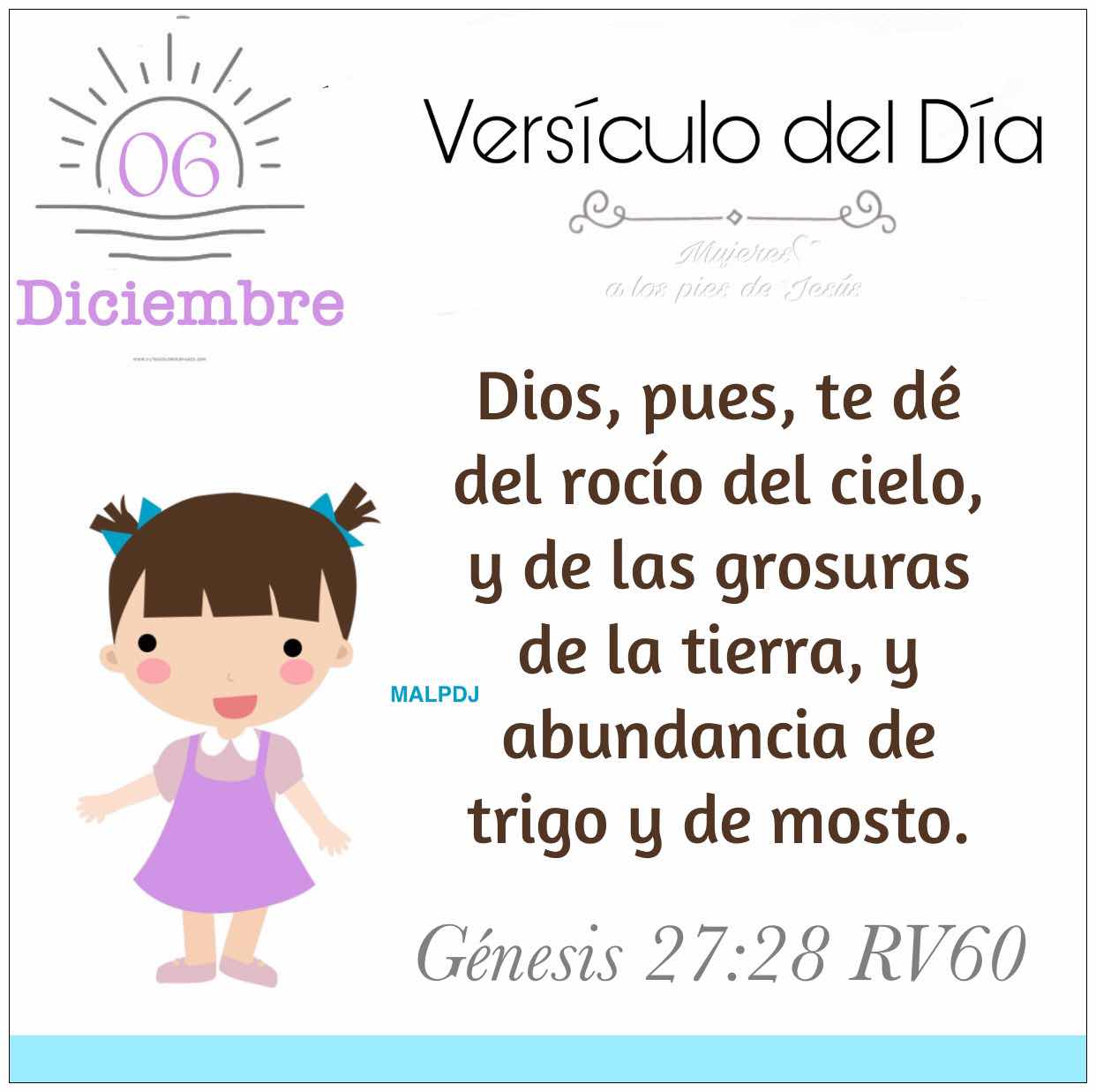 Versículo Del Día: Diciembre 06 ~ Génesis 27:28