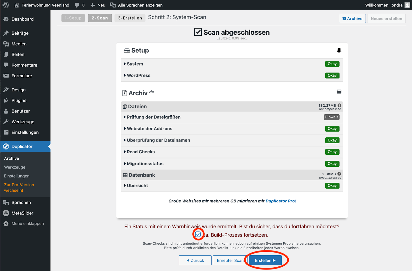 Backups erstellen mit Duplicator – emsgold Backups erstellen mit Duplicator – emsgold