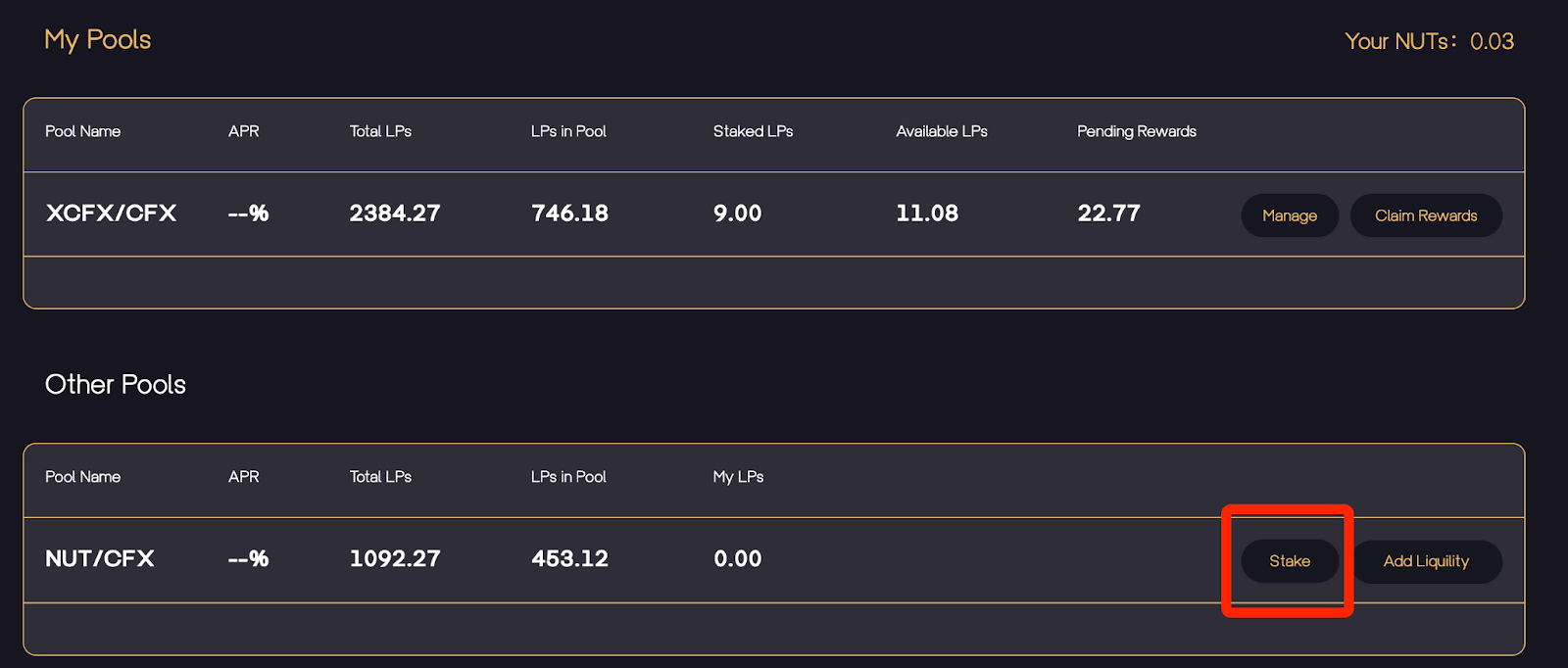 Stake CFX/xCFX LP Tokens - Nucleon Docs v1.0 Stake CFX/xCFX LP Tokens - Nucleon Docs v1.0