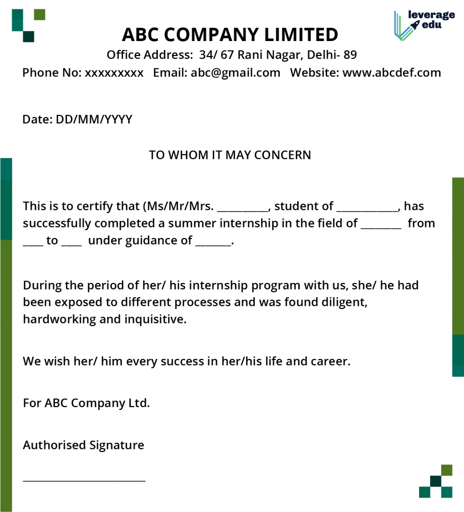 Internship Certificate | New Formats, Sample and How To Write? 2024-25 Internship Certificate | New Formats, Sample and How To Write? 2024-25