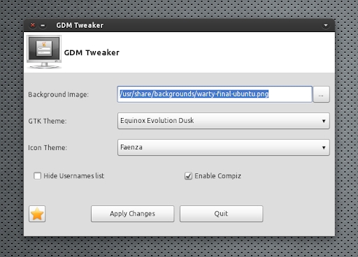 Change GDM Theme / Background In Ubuntu With GDM Tweaker ~ Web Upd8 ...