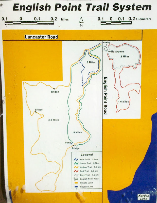 Hiking NID: English Point (Hayden, Hayden Lake: house, horseback ...