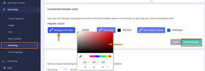 Learn to Change Header Color | Uteach Learn to Change Header Color | Uteach