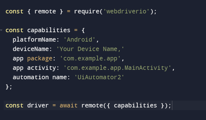 Creating Your First Appium Test Script Creating Your First Appium Test Script