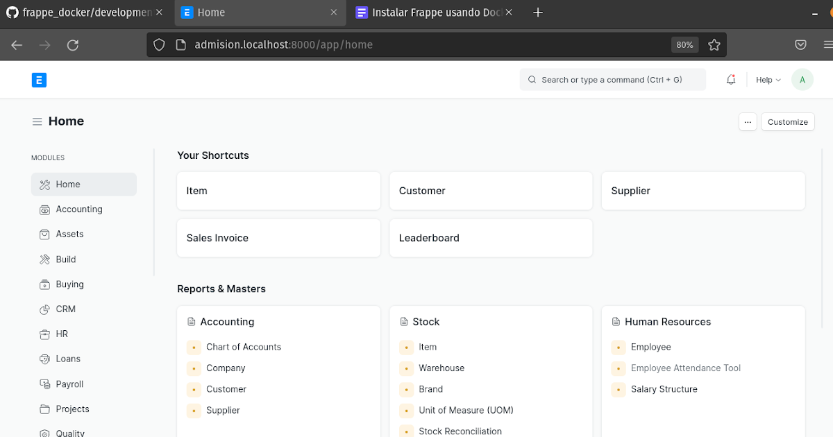 Instalar Frappe y ErpNext usando Docker developer mode en Linux y Mac Instalar Frappe y ErpNext usando Docker developer mode en Linux y Mac