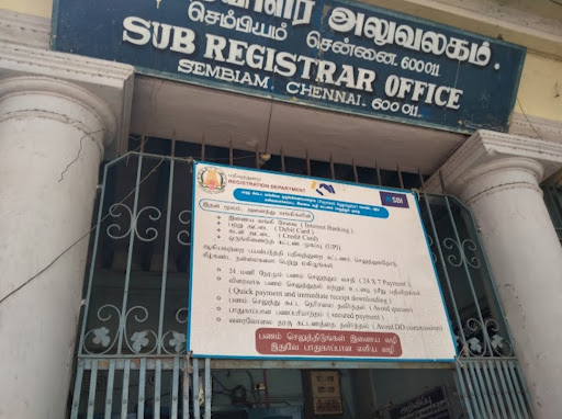 Sub Registrar Office, Sembiam in Jagannathan Colony, Perambur, Chennai ...
