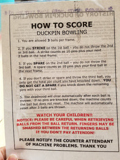 Bowling Alley «Action Duckpin Bowl», reviews and photos, 1105 Prospect ...