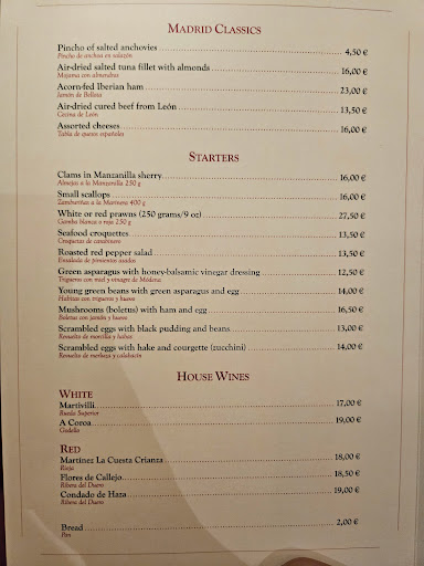 Restaurante La Castela en Madrid