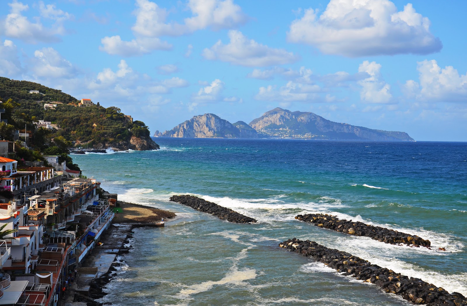 Spiaggia di San Montano plaża (Massa Lubrense, Napoli) na mapie ze ...