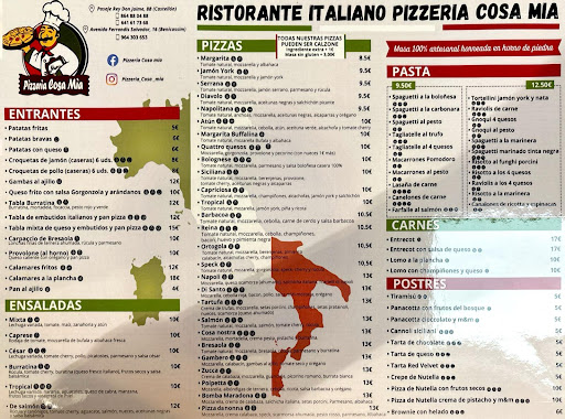 Restaurante Pizzeria Cosa Mia en Castelló de la Plana