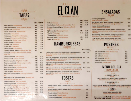 Restaurante El Clan | Bar de tapas & cafe en Málaga