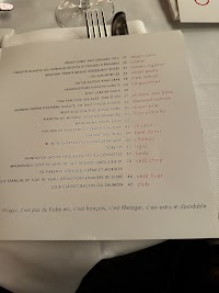 Hôtel Costes Restaurant à Paris carte