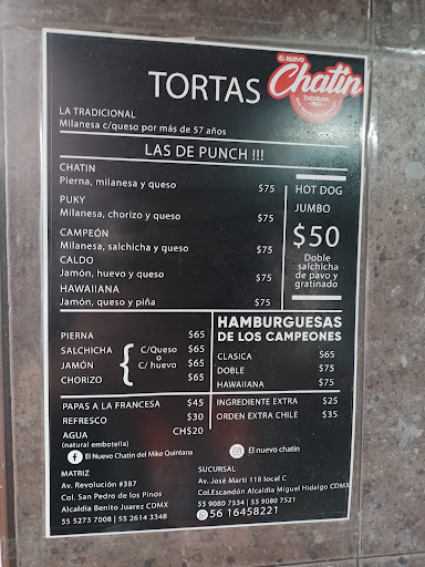 Restaurante El Nuevo Chatin en Benito Juárez