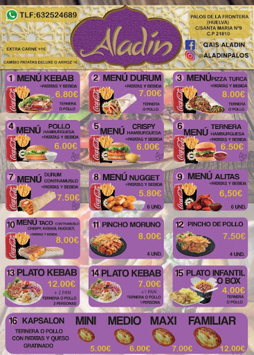 Restaurante Aladín Kebab en Palos de la Frontera