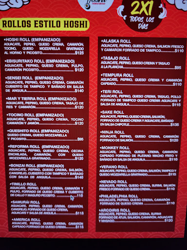 Restaurante Hoshi Sushi en Oaxaca de Juárez