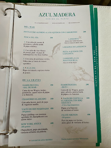 Restaurante Azul Madera en Cozumel