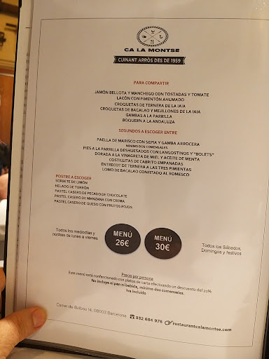 Restaurante Ca la Montse en Barcelona