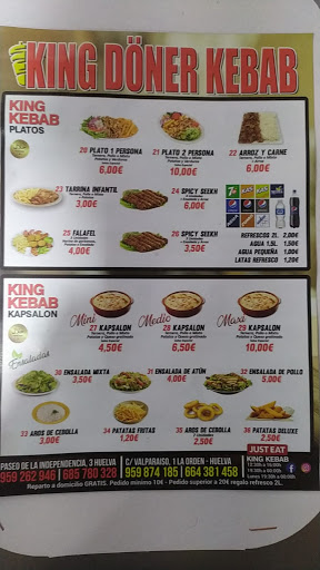 Restaurante King Doner kebab Jesús Pérez en Huelva