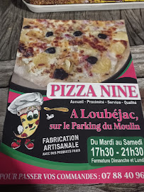 Pizza Nine à loubejac MENU / CARTE