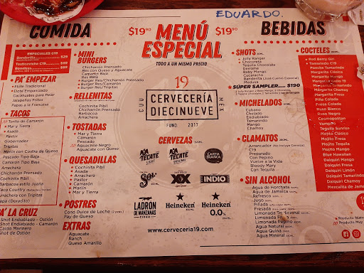 Cervecería 19 en Chihuahua - Número de Teléfono, Reservas, Opiniones ...