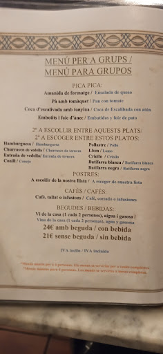 Restaurante Taverna La Llesca en Barcelona