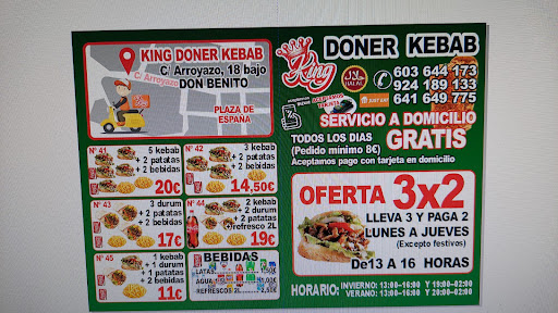 Restaurante King Doner Kebab Don Benito en Don Benito